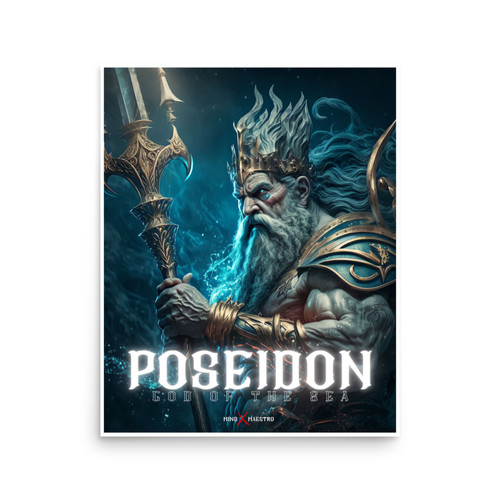 POSEIDON God of the Sea Art Prints | Greek Mythology Art | Mind Maestro