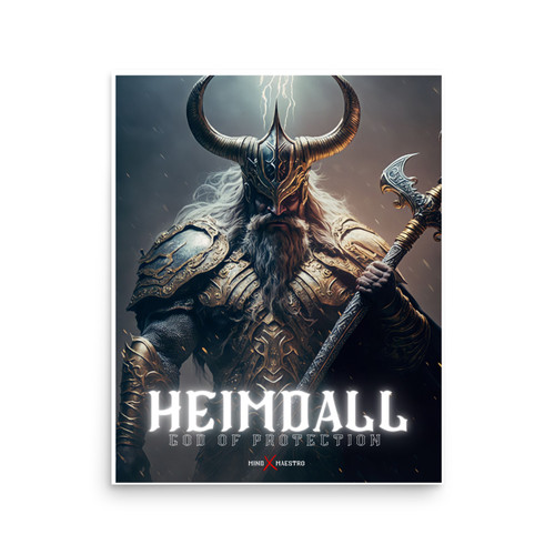 HEIMDALL God of Protection Art Print | Norse Mythology Art | Mind Maestro