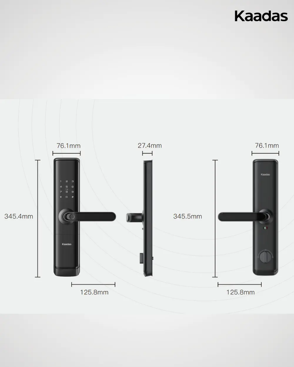Kaadas S110 Digital Door Lock (WiFi-Enabled) + Gate Lock Bundle | The ...