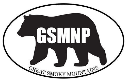 "GSMNP Bear Oval" - 5.5 x 3.45 Decal | Up N' Adam