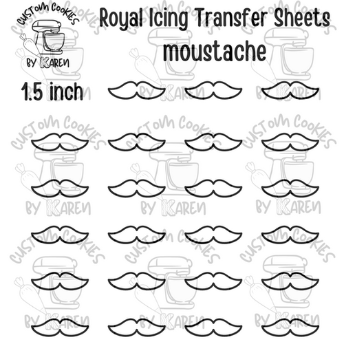 Royal Icing Transfers: Mustache | Mysite