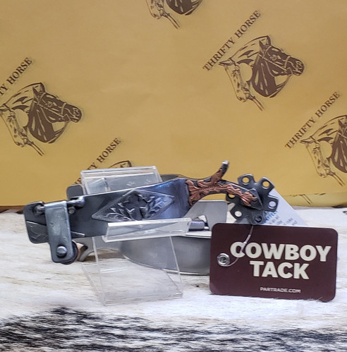 ** SOLD ** New Cowboy Tack Cross Cut Out Spurs | Thrifty Horse