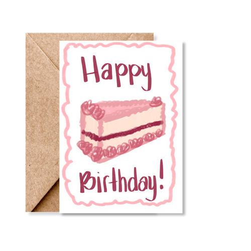 Happy Birthday Cake Greeting Card | Tiny Ink Boston