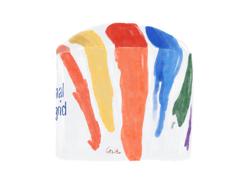 Boston's Rainbow Swash Gas Tank | Tiny Ink Boston