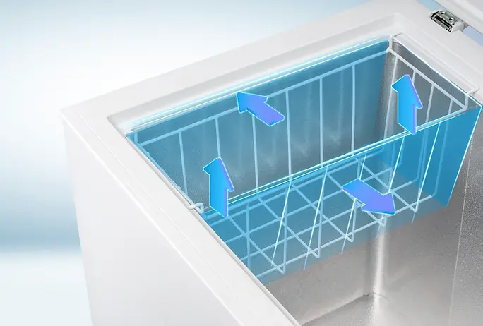 chest freezer inside