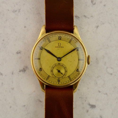 Omega Sector Dial, cal. 26.5 in 14k yellow gold | Mister Wolf Time
