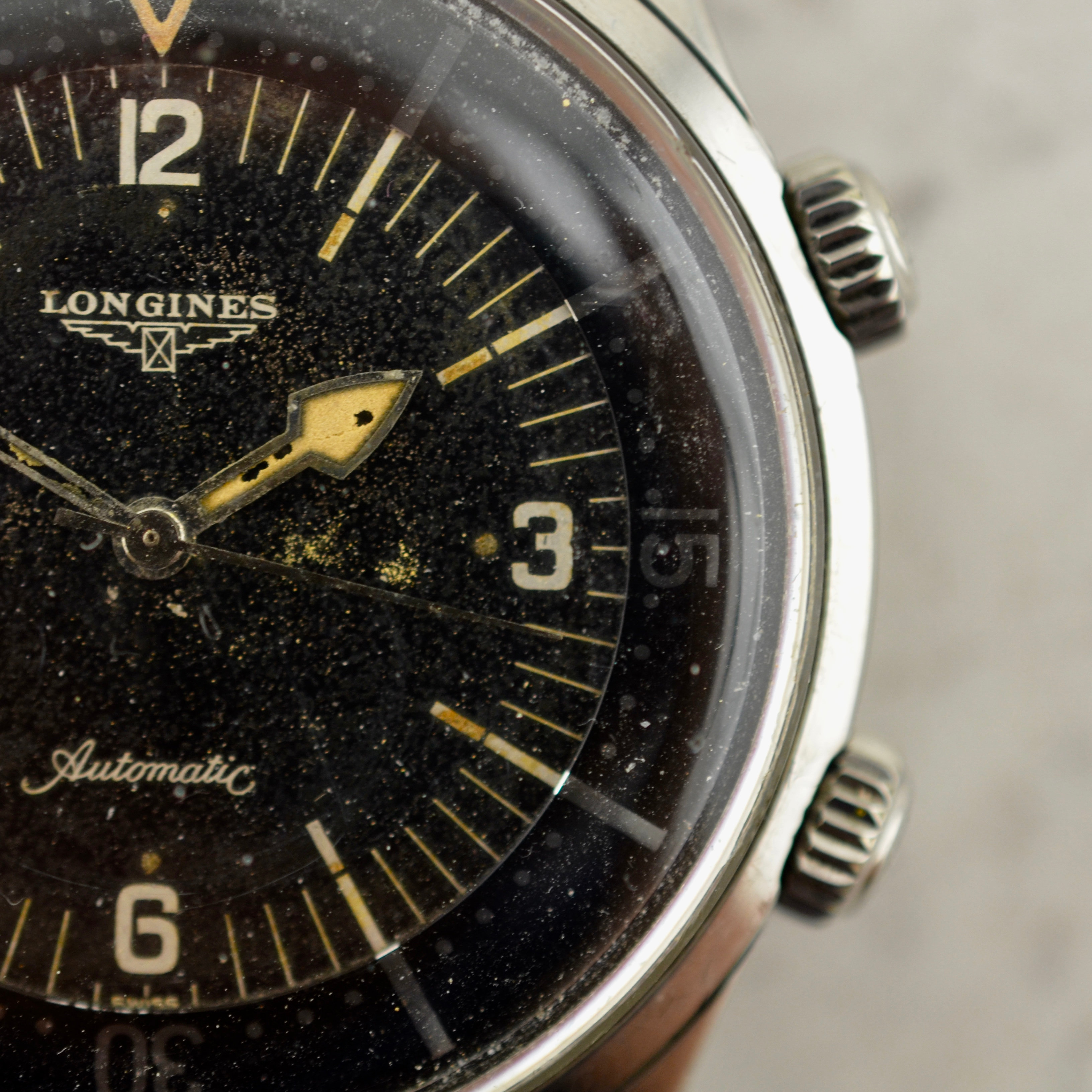Longines Super-Compressor ref. 7042-2, in stainless steel - full set ...