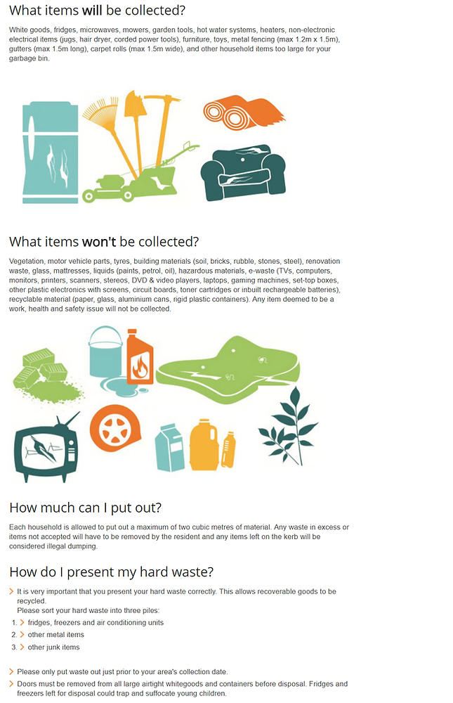 Get your junk out for hard waste collection