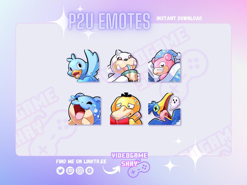 Summer Pokemon Emote Pack for Twitch and Discord | VideoGame Shay