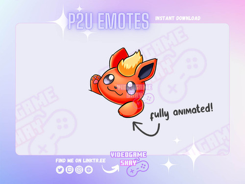 Flareon Bongo Tap Animated Emotes | VideoGame Shay