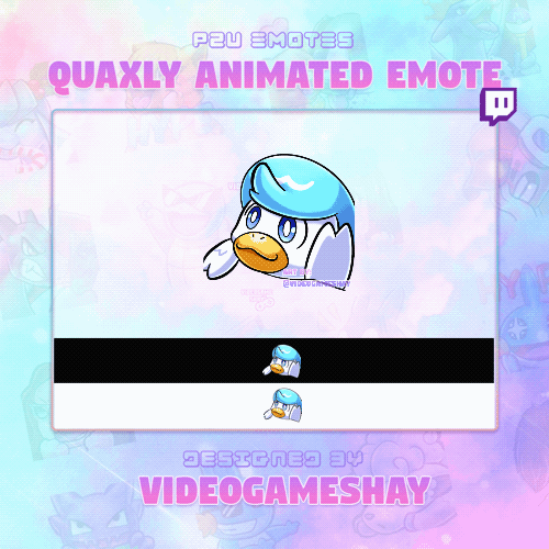 Quaxly Pokemon Bongo Tap Animated Emote | VideoGame Shay