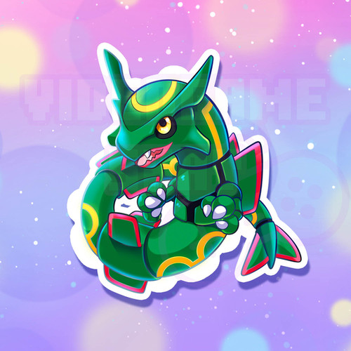 Pokemon Hoenn Legends Rayquaza or Shiny Rayquaza 3" Vinyl Sticker ...