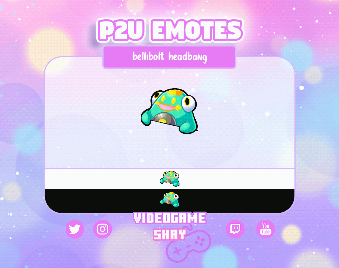 Bellibolt Pokemon Head Bang Animated Emote | VideoGame Shay