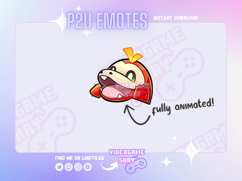 Fuecoco Pokemon Bongo Tap Animated Emote | VideoGame Shay