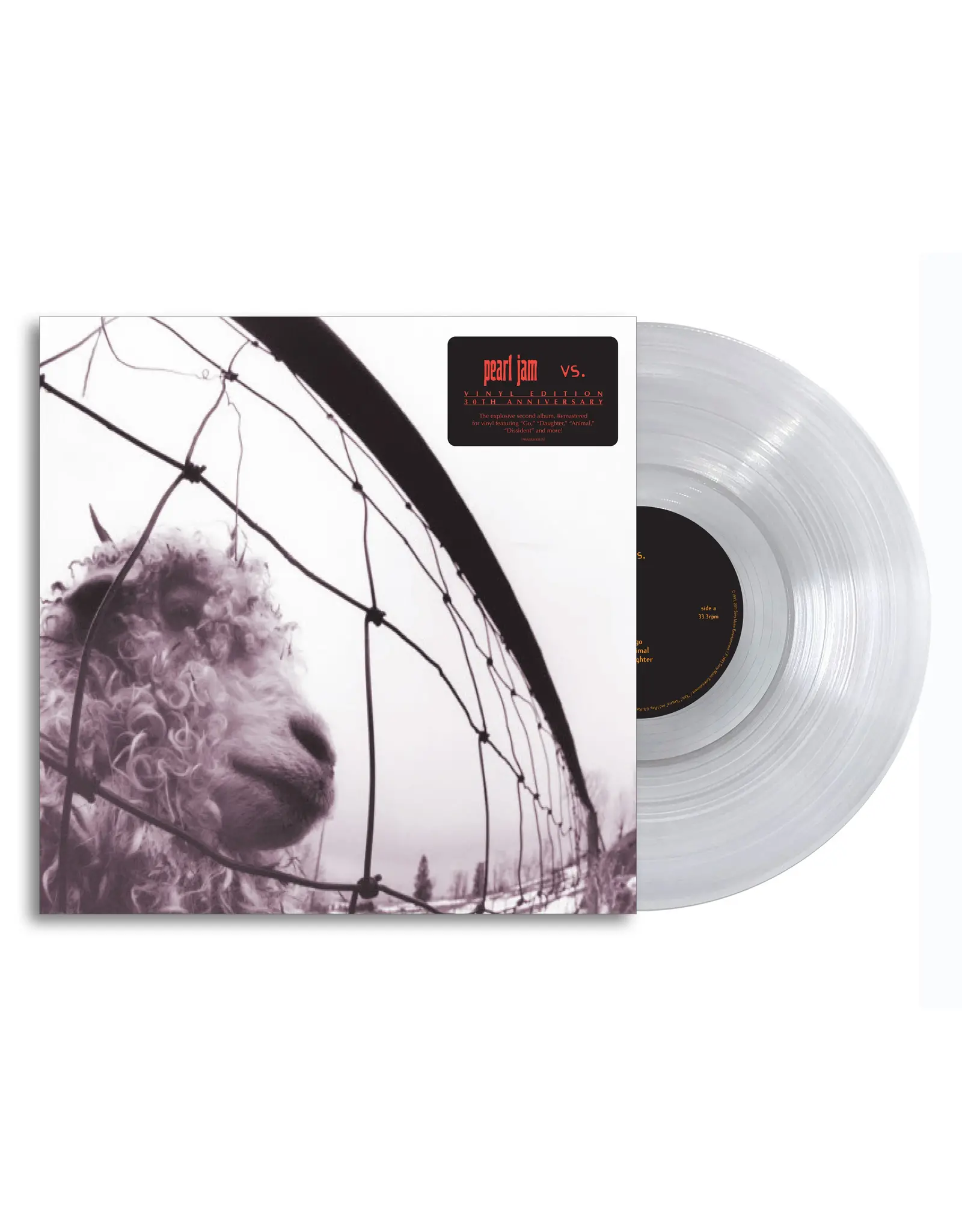 Pearl Jam : Vs. 30th Anniversary Clear Vinyl | Argys Records