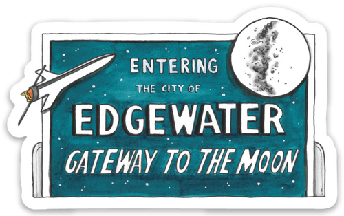 Edgewater Gateway to the Moon Sticker | jellypressco