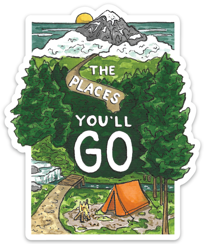 The Places You'll Go Sticker | jellypressco