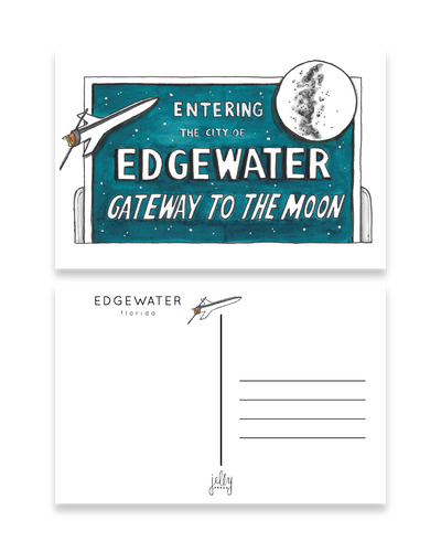 Edgewater Gateway to the Moon Postcard | jellypressco