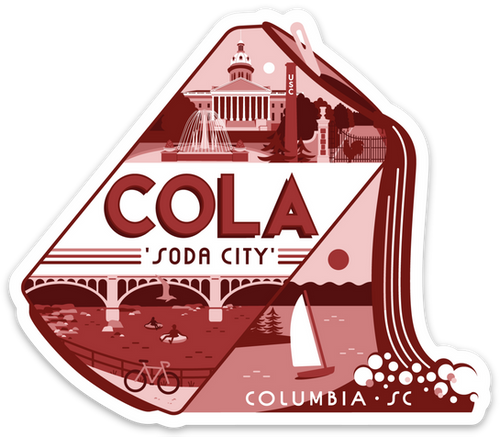 Columbia 'Cola' South Carolina Sticker | jellypressco