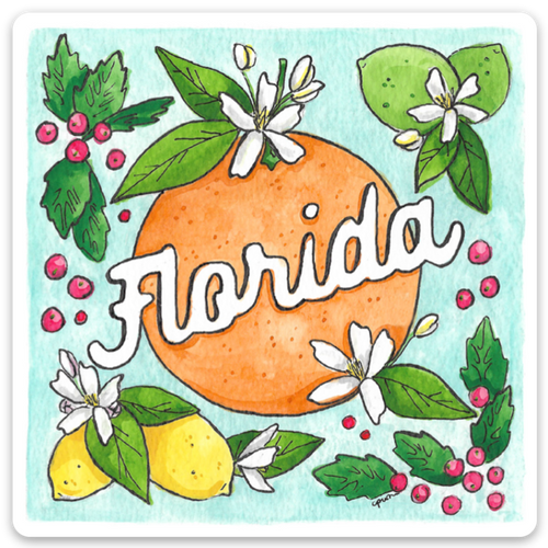 Florida Flora Sticker | jellypressco