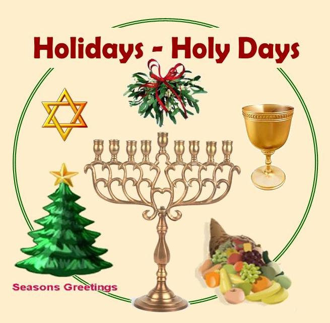 Holidays and Holy Days