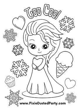 birthday princess coloring pages printable