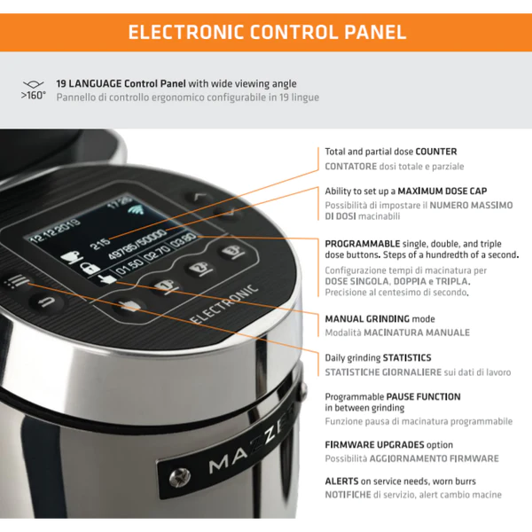 Mazzer Major V Electronic Espresso Grinder | mtxespressotech.com