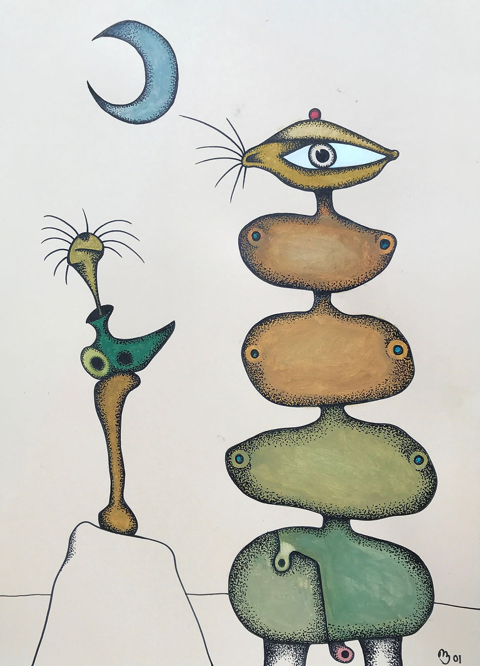 Desmond Morris Watercolour Collection | The Surrealist Art Gallery