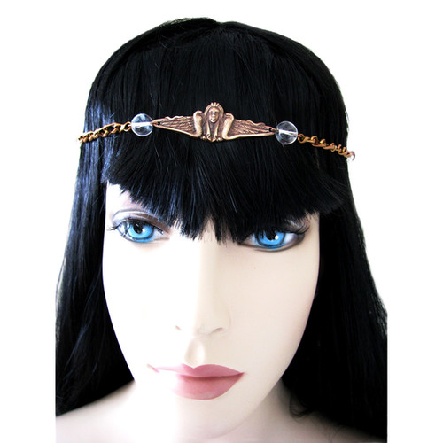Ancient Egyptian Goddess Isis Snake Chain Circlet Headpiece with Clear ...