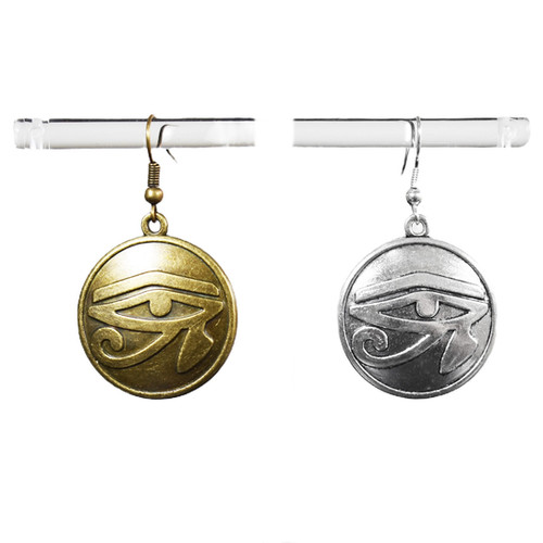 Eye of Horus Egyptian God Wadjet Eye Disc Earrings | missie77artjewellery