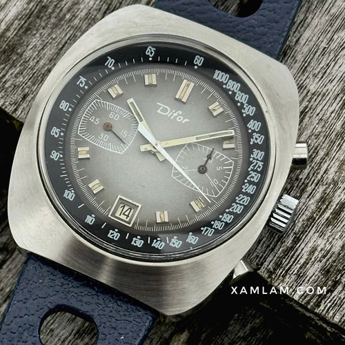 Difor Chronograph acier 7734 type Heuer | Xamlam Strap