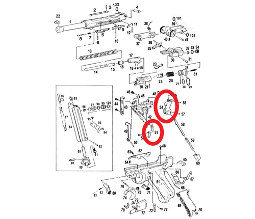 WE Luger P08 Parts 51 & 54 | SWIT Airsoft