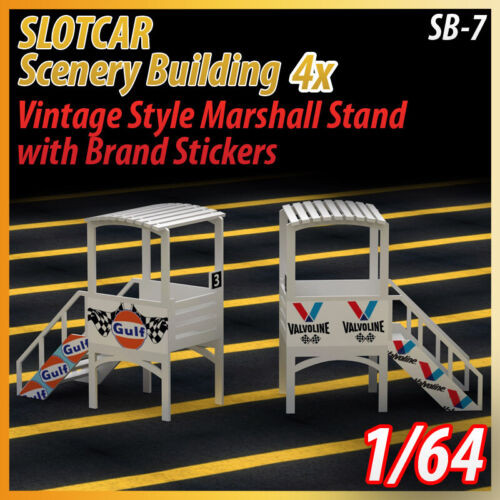 Slotcar Scenery Building 4X Vintage Style Marshall Stand 1:64 Scale ...