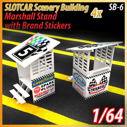 Slotcar Scenery Building 4X Marshall Stand 1:64 Scale | MHS Model Products
