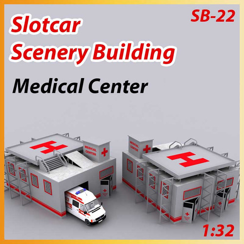 Slotcar Scenery Building Medical Center | MHS Model Products