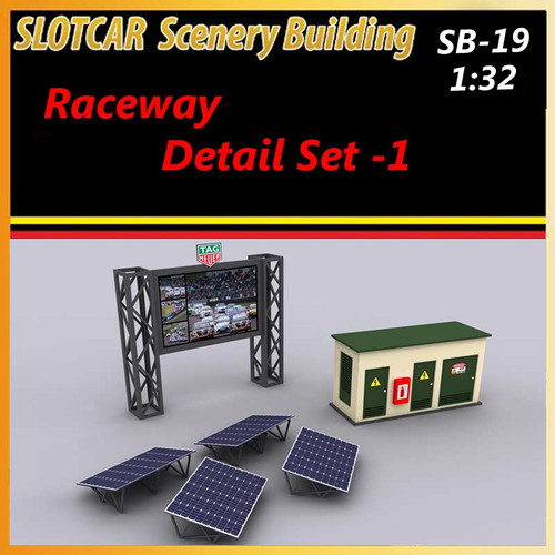 Slotcar Scenery Building Raceway Detail Set Serie-1 | MHS Model Products