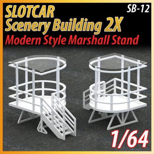 Slotcar Scenery Building 1:64 Scale 2X Modern Style Marshall Stand ...