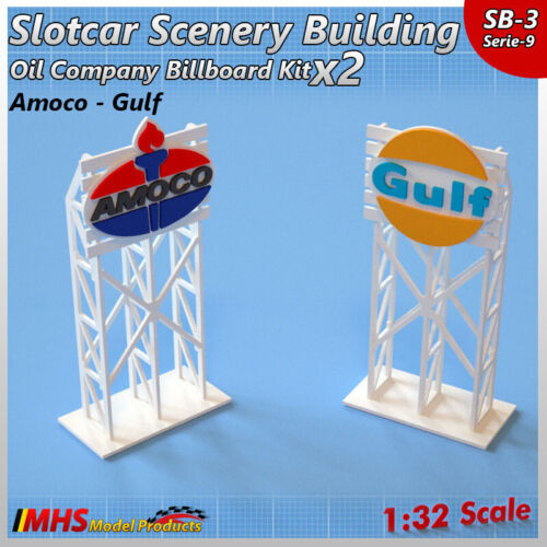 Slotcar Scenery Building Logo Billboards (Amoco-Gulf) | MHS Model Products