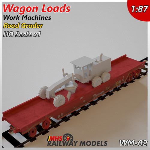 Ho Scale Wagon Loads - Road / Snow Grader | MHS Model Products
