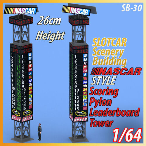 Slotcar Scenery Building 1:64 Scale Nascar Scoring Pylon & Leaderboard ...