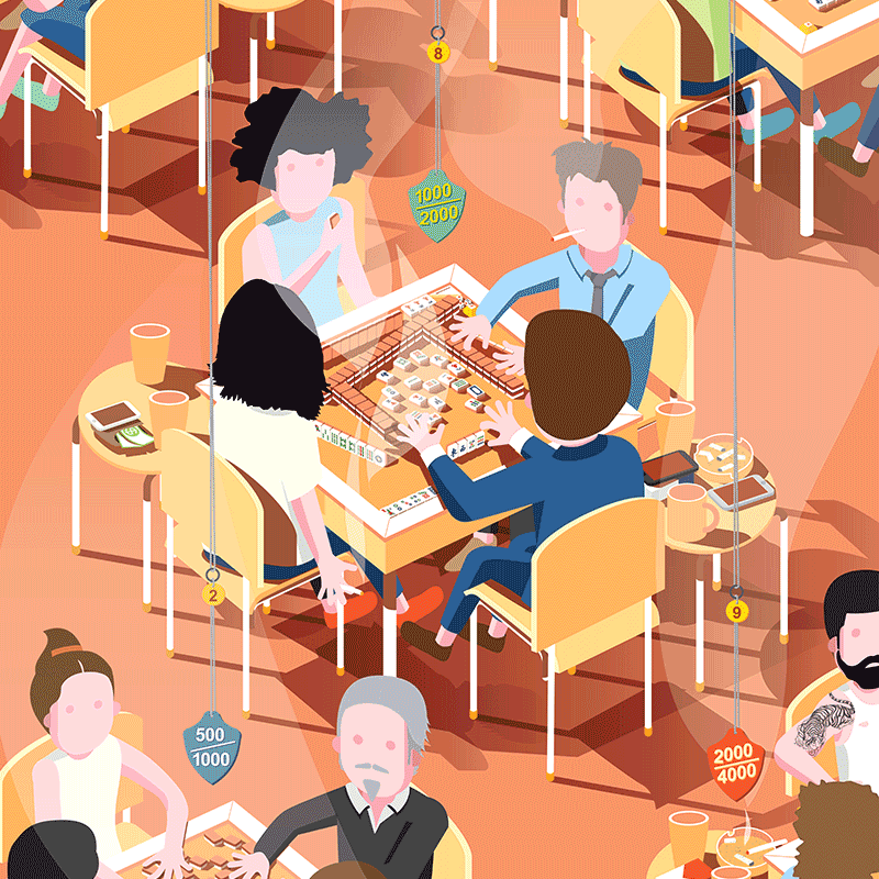 Mahjong Gathering - Print | Thecabinet