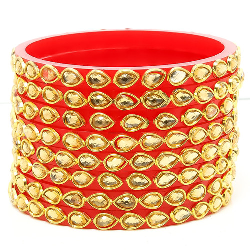 Suprimo Red Plastic Bangles for Women at Best Price