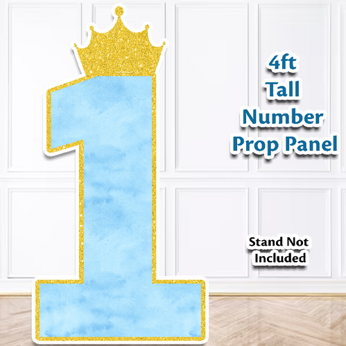 Blue Royal Number Prop Panel 4ft Tall H3341 | GPS