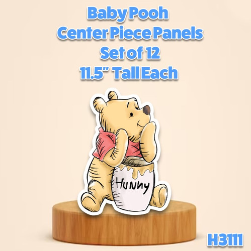 H3111 WINNIE THE POOH CENTER PIECE PANELS SET OF 12 | GPS