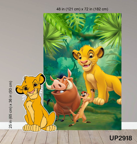 UP2918 Lion King 6ft Panel and Simba Cut out Set | Kecutefiestaprops