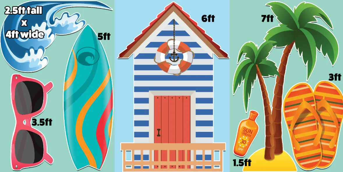 H3157-H3159 Summer Time Beach Prop Panels | GPS