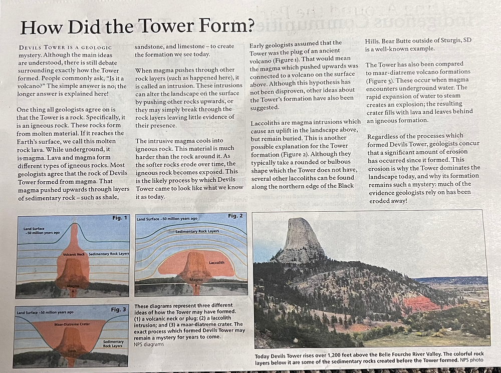 More About The Formation Of Devils Tower