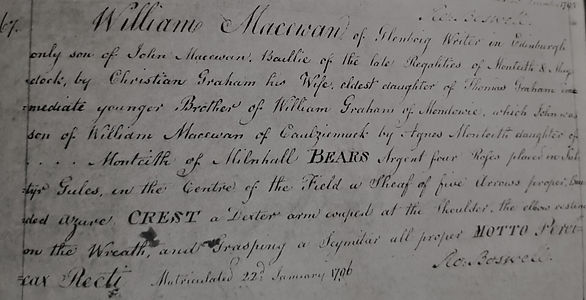 Coats of Arms and Matriculation - Clan MacEwen | Clan MacEwen Society