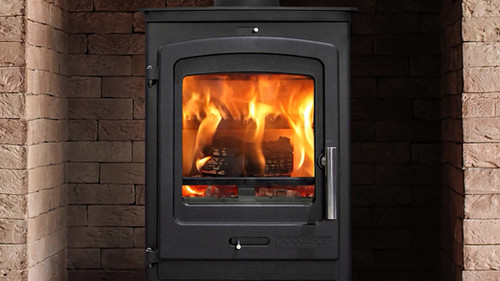 P1 Contemporary Multifuel Stove Low Legs | The Fireplace Centre