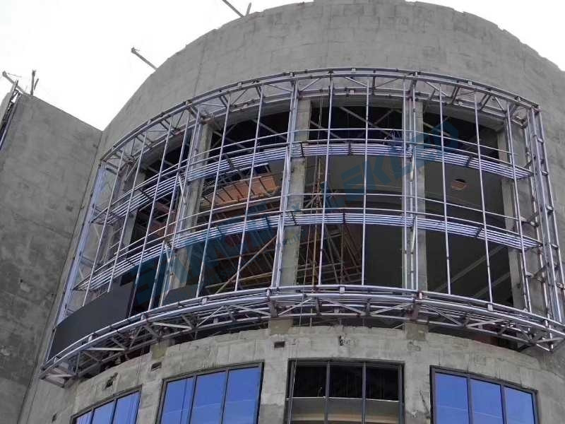 Back Maintenance Fixed Outdoor Curved led display installed outside of